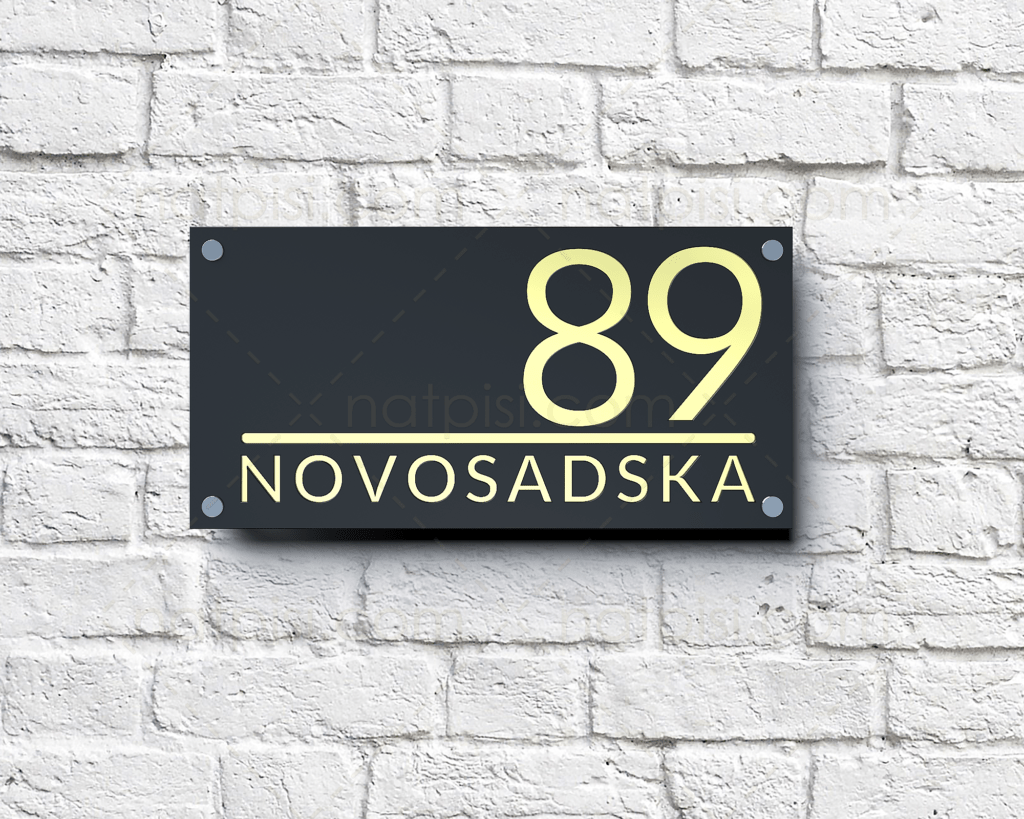 Kućni broj sa nazivom ulice v7 - Natpisi i Oznake